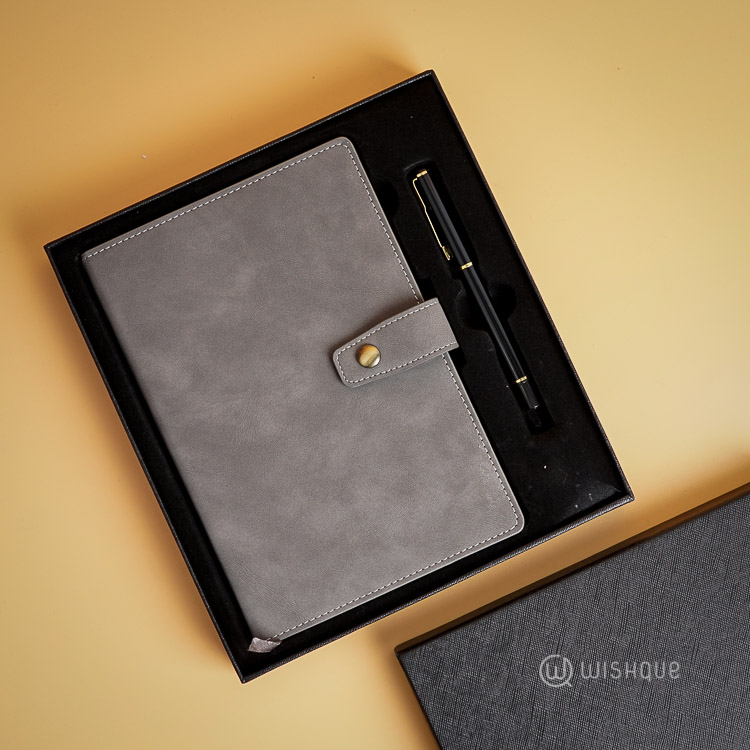 Business Diary And Pen Set - Gray - Notebooks & Journals | Wishque
