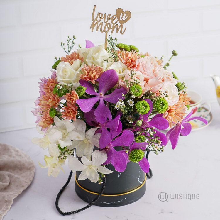 Orchid Delight Flower Bucket for Her - Wishque | Sri Lanka's Premium ...