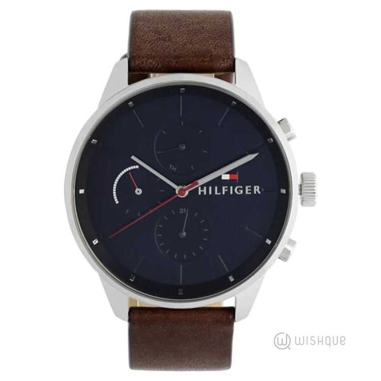 Tommy Hilfiger Analogue Multifunction Quartz Men's Watch Leather Strap ...