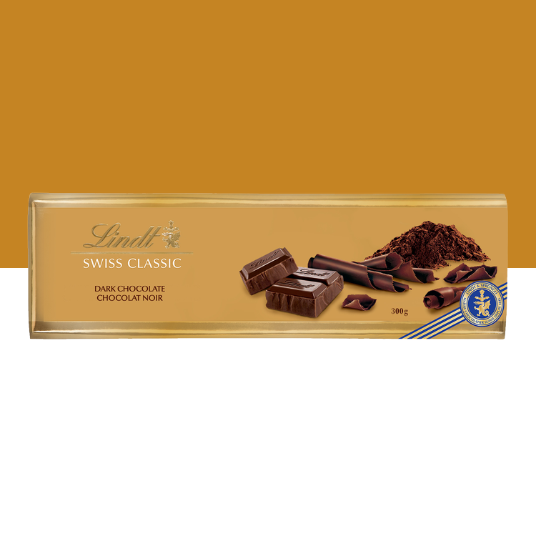 Lindt Gold Block Swiss Surfin Dark Chocolate 300g - Lindt | Wishque