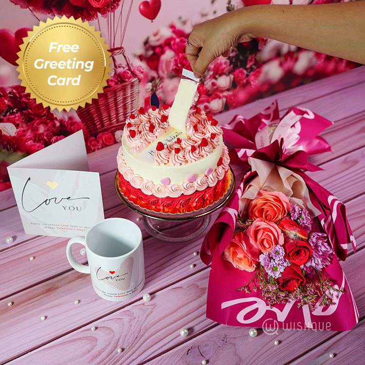 Heart's Desire Valentine's Day Gift Set - Gift Sets For Her & Him | Wishque