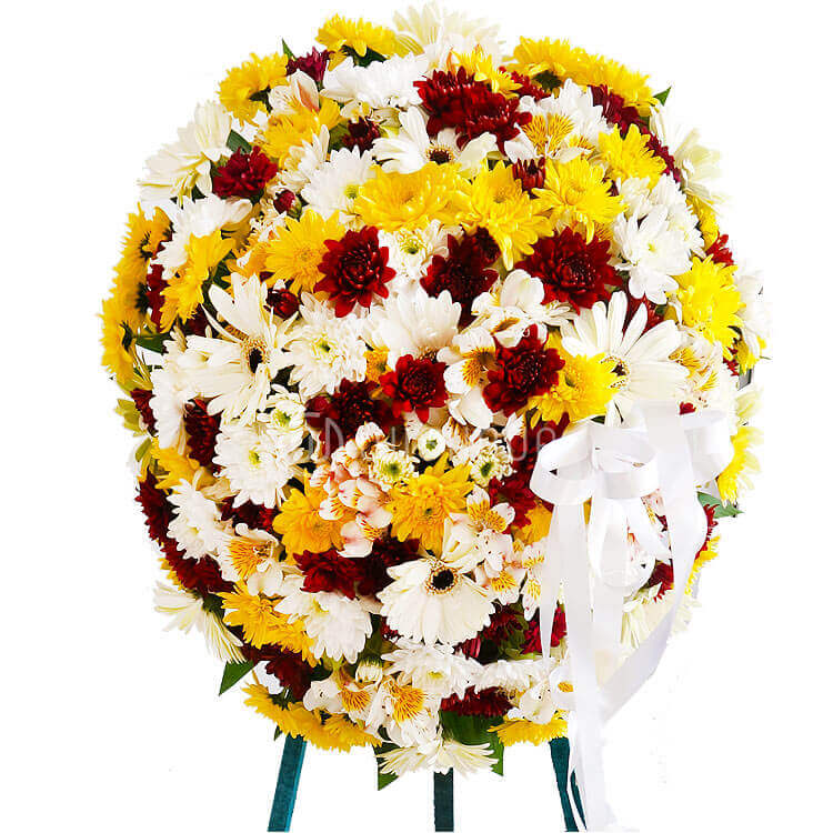 Funeral Wreath- M with Stand - Wishque | Sri Lanka's Premium Online ...