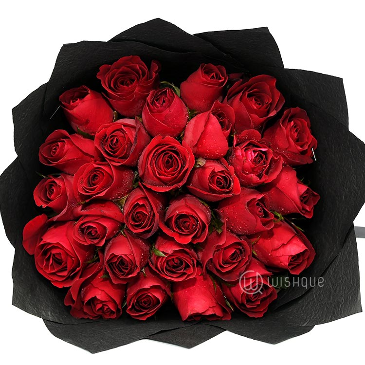 Bouquet of 25 Red Roses - Wishque | Sri Lanka's Premium Online Shop ...