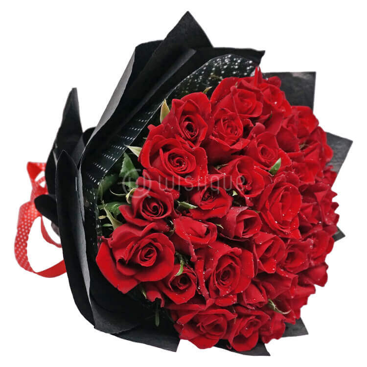 Bouquet of 25 Red Roses - Wishque | Sri Lanka's Premium Online Shop ...