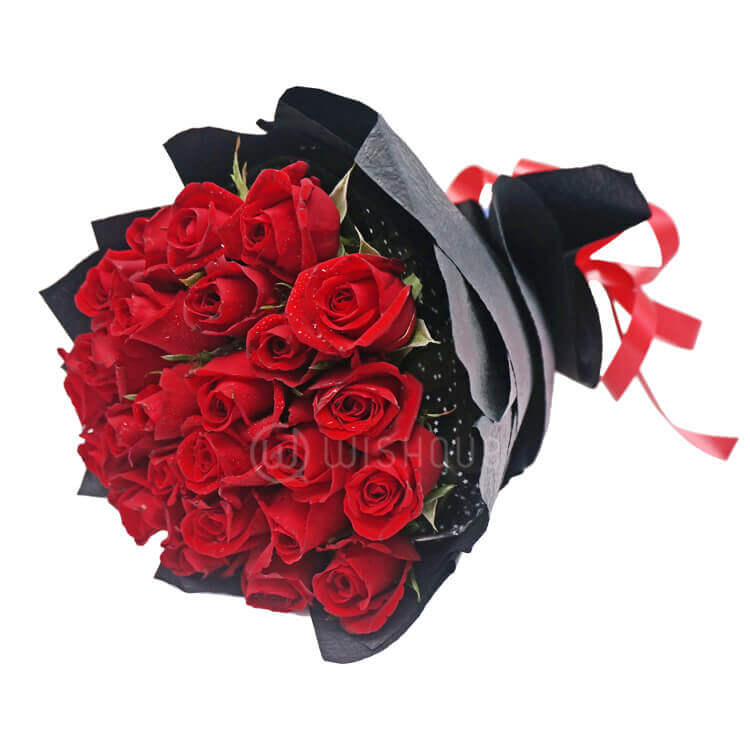 Bouquet of 25 Red Roses - Wishque | Sri Lanka's Premium Online Shop ...