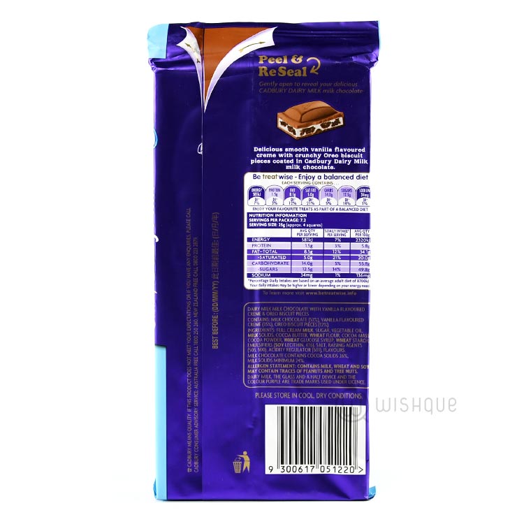 Cadbury Dairy Milk Oreo Block 162g - Wishque | Sri Lanka's Premium ...