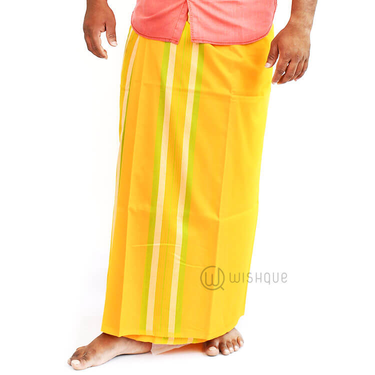 Shades Of Yellow Handloom Sarong - Wishque | Sri Lanka's Premium Online ...
