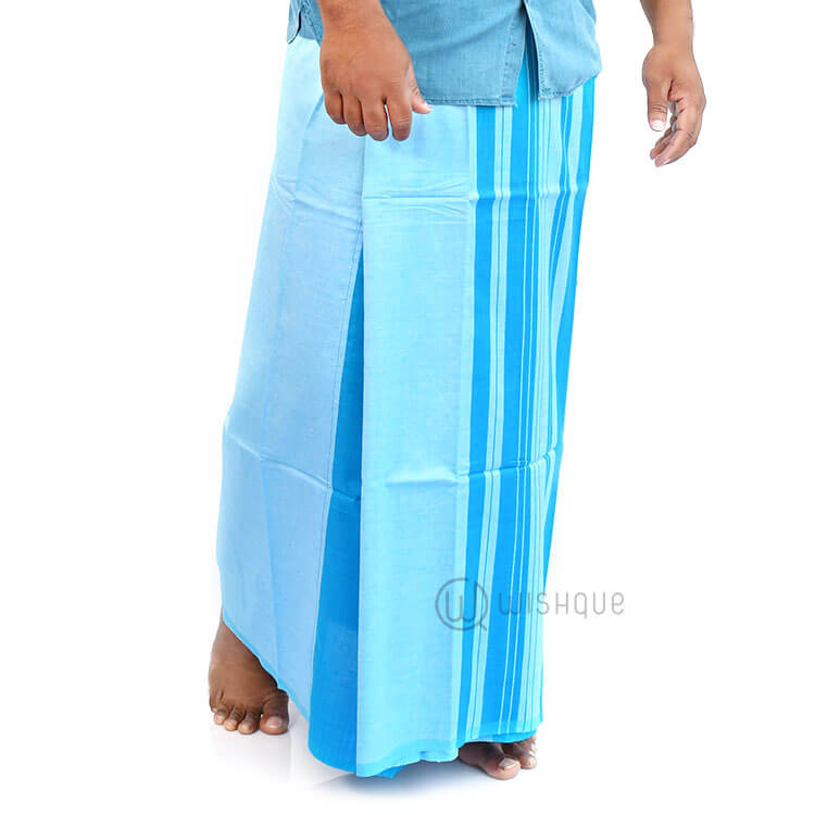 Shades of Blue Handloom Sarong - Wishque | Sri Lanka's Premium Online ...
