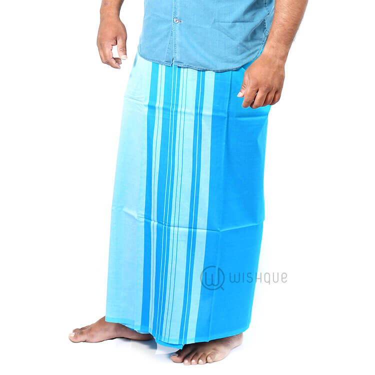 Shades of Blue Handloom Sarong - Wishque | Sri Lanka's Premium Online ...