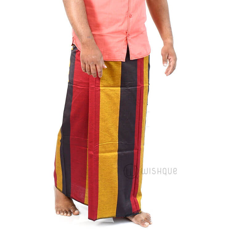 Multi Colored Handloom Sarong Design 1 - Wishque | Sri Lanka's Premium ...