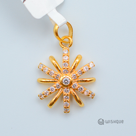 22kt Gold Cage Pendant With Stones - Wishque | Sri Lanka's Premium ...