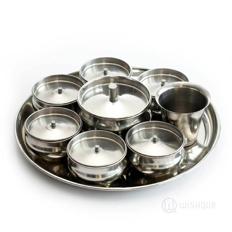 Stainless Steel Buddha Pooja Paththara Set - Wishque | Sri Lanka's ...