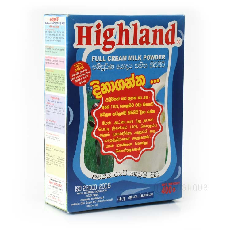 Highland Full Cream Milk Powder 400g - Wishque | Sri Lanka's Premium ...