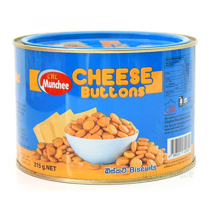Munchee Cheese Buttons Biscuits 215g - Wishque | Sri Lanka's Premium ...