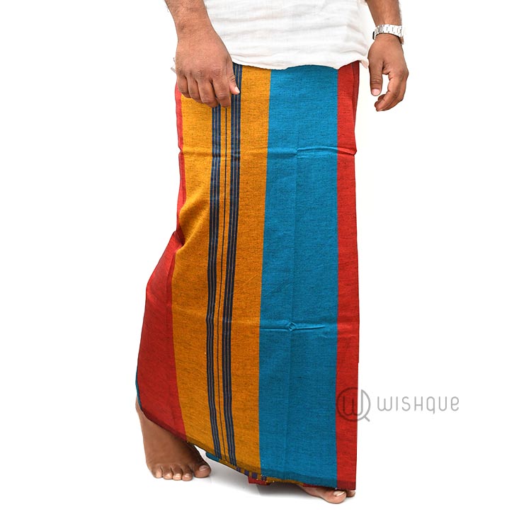 Multi Colored Handloom Sarong Design 2 - Wishque | Sri Lanka's Premium ...