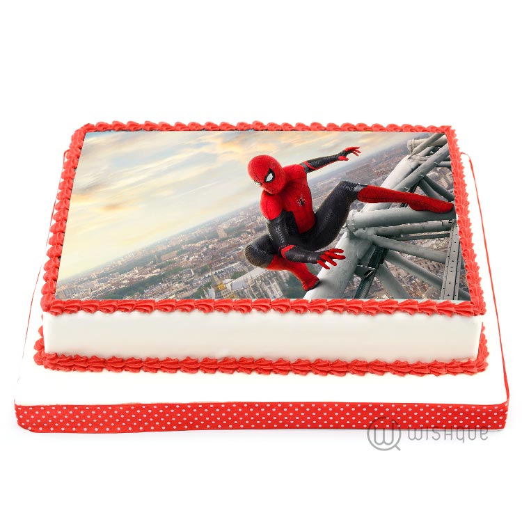 Custom Edible Print Cake - Spider Man 4.4lbs - Wishque | Sri Lanka's ...