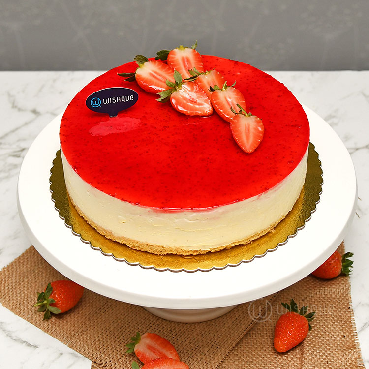 Fresh Strawberry Cheesecake - WishQue Signature Cakes | Wishque