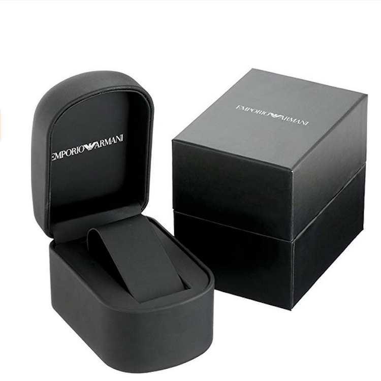 Emporio Armani Men's AR2506 Dress Black Leather Quartz Watch - Wishque ...