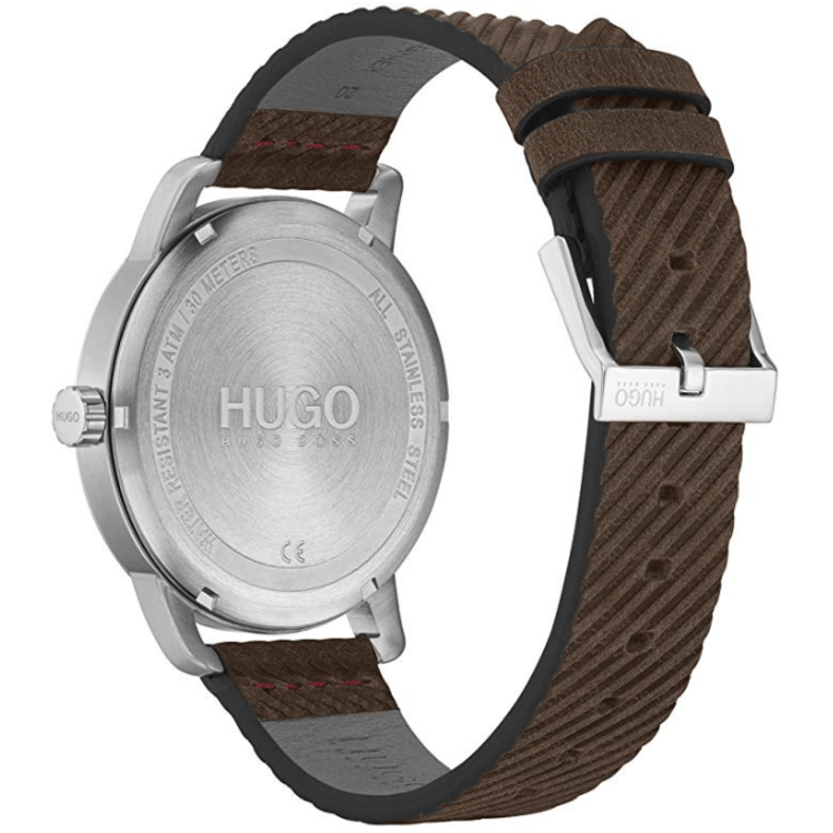 HUGO by Hugo Boss Men's Stainless Steel Quartz Watch with Leather Strap ...