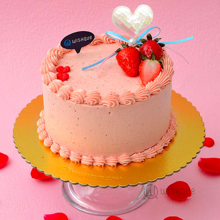 Love Berry Fiesta Fresh Strawberry Ribbon Cake - Wishque | Sri Lanka's ...
