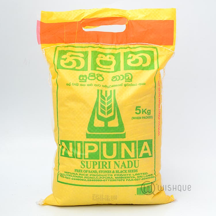 Nipuna Supiri Nadu Rice 5kg - Wishque | Sri Lanka's Premium Online Shop ...