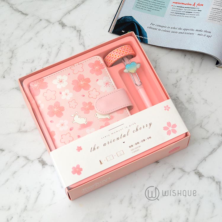 Every Moment Is Pink Leather Cover Journal Stationery Set - Notebooks ...