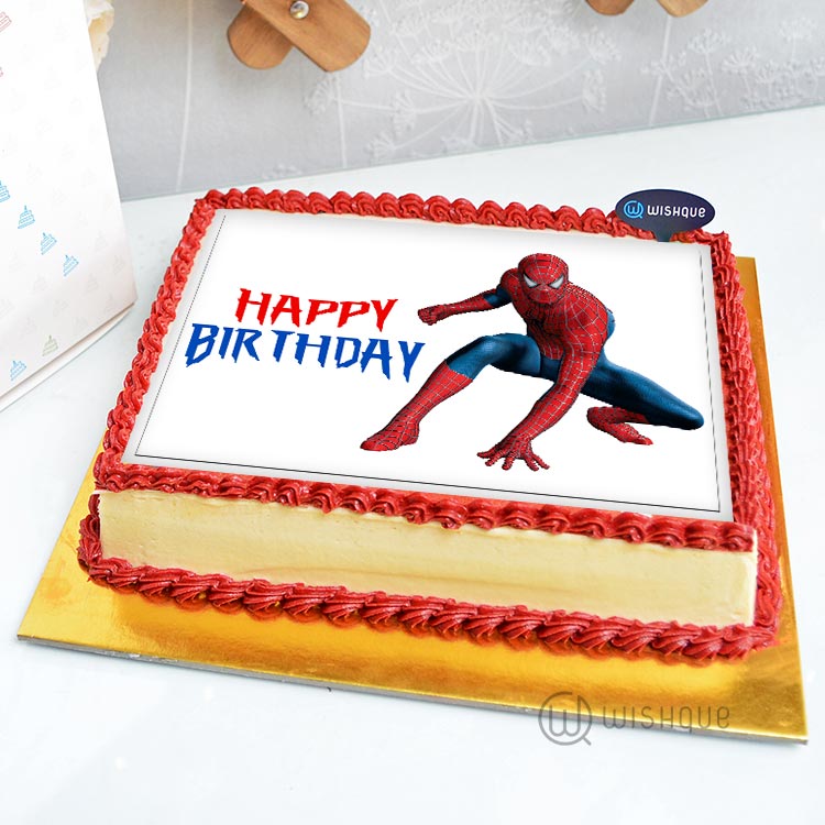 Spiderman Edible Print Cake 1.5Kg - Wishque | Sri Lanka's Premium ...