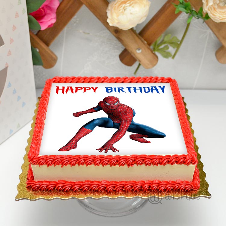Spiderman Edible Print Cake 1Kg - Wishque | Sri Lanka's Premium Online ...