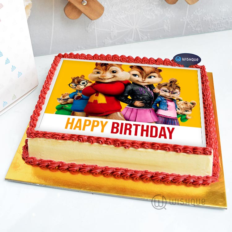 Alvin & The Chipmunks Edible Print Cake 1.5Kg - Wishque | Sri Lanka's ...