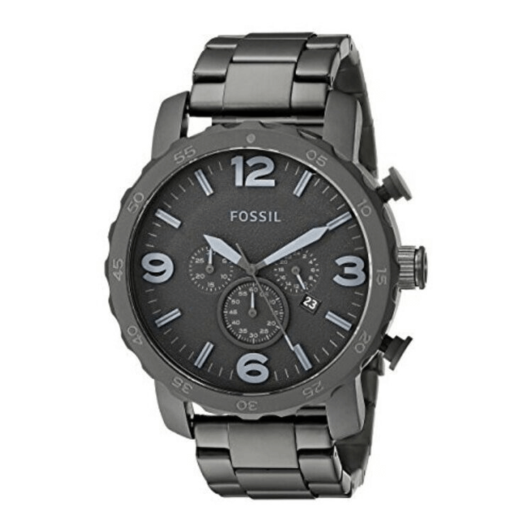 Fossil Men's JR1401 Nate Stainless Steel Watch with Link Bracelet ...