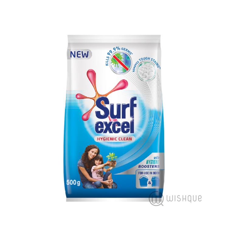 Surf Excel Hygienic Clean Detergent Powder 500g - Disinfectants, Dish ...