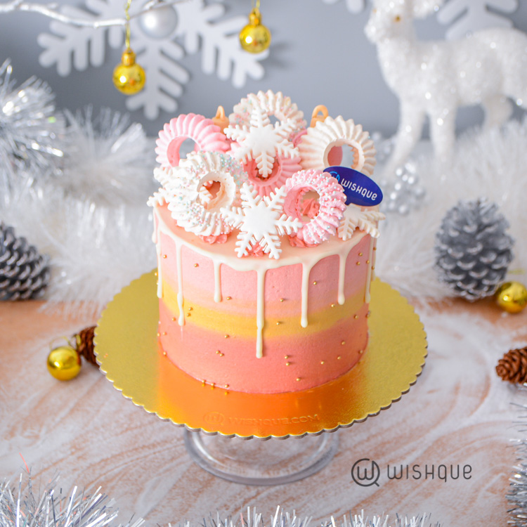 Wish Upon a Magical Star White Chocolate Drip Ribbon Cake - Wishque ...