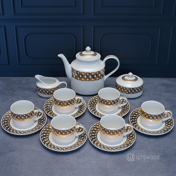 Celtic Band 17 Pcs Dankotuwa Porcelain Tea Set - Wishque | Sri Lanka's ...