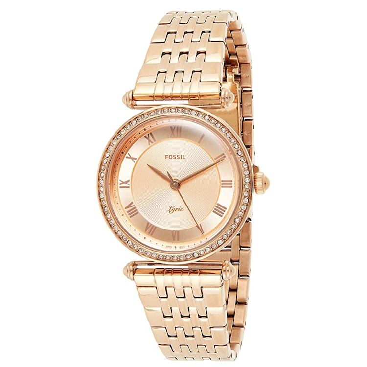 Fossil Women's Lyric Rose Gold Dial Watch - ES4711 - Wishque | Sri ...