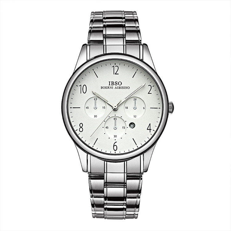 IBSO Men's Quartz Silver Dial Stainless Steel Watch 6513G-2 - IBSO ...