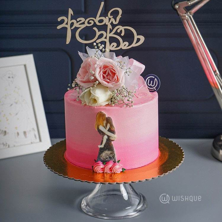 Adarei Amma Fresh Blooms Ribbon Cake - Wishque Cakes | Wishque